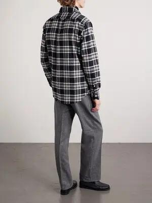 DRAKE'S Checked Cotton-flannel Shirt