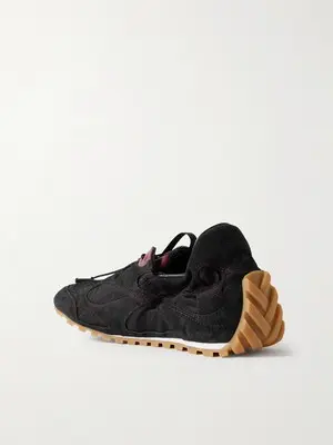 Bottega Veneta Orbit Flash Ripstop-trimmed Suede Sneakers