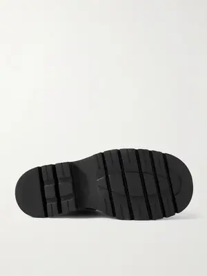 Bottega Veneta Lug Leather-trimmed Suede Hiking Boots