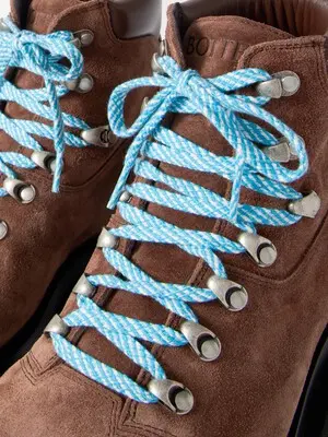 Bottega Veneta Lug Leather-trimmed Suede Hiking Boots