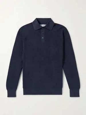 Brunello Cucinelli Ribbed Cotton Polo Shirt