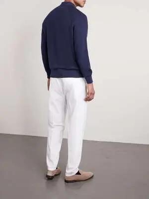 Brunello Cucinelli Ribbed Cotton Polo Shirt