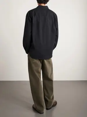 A.p.c. Malo Logo-embroidered Organic Cotton Shirt - Black