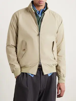 BARACUTA G9 Shell Harrington Jacket - Neutrals