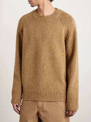 A.p.c. Harris Flecked Virgin Wool Sweater - Brown