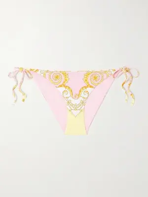 Versace Printed Bikini Bottom - Pink