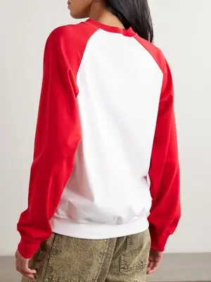 Tibi Two-tone Cotton-jersey Sweatshirt