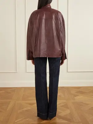 Simkhai Hartley Paneled Textured-leather Jacket - Brown