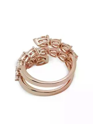 JEWELS AFICIONADO 18k Rose Gold Diamond Twist Ring
