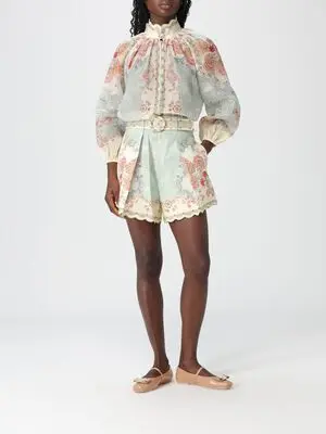 Zimmermann Printed Linen Blend Shirt