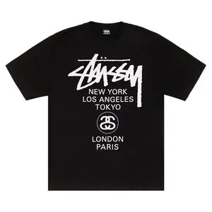 StÜssy World Tour T-shirt - Black