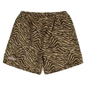 PLEASURES Breaker Fuzzy Stripe Shorts