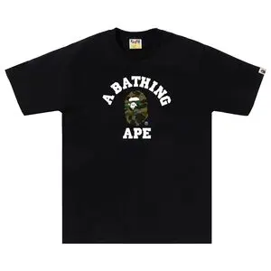 A BATHING APE 1st Camo College Tee - Black