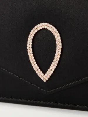 Jennifer Chamandi Le 8 Crystal-embellished Satin Clutch