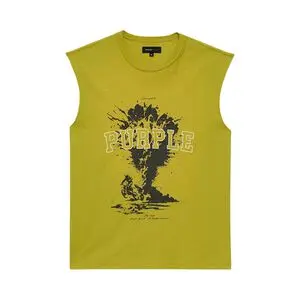 PURPLE BRAND Textured Jersey Sleeveless T-shirt