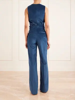 Gabriela Hearst Vesta Cotton-corduroy Flared Pants - Blue