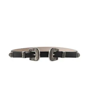 DEHANCHE Travertine Leather Belt - Black