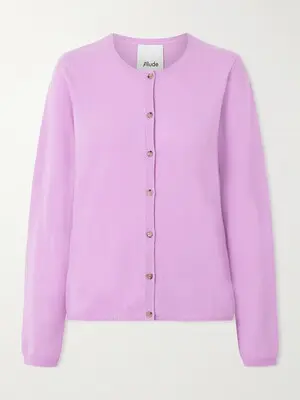 ALLUDE Cashmere Cardigan - Purple