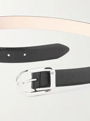 DEHANCHE Mija Ostrich-effect Leather Belt - Black