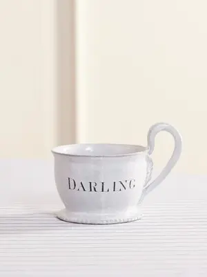 ASTIER DE VILLATTE John Derian Darling Ceramic Teacup - White