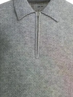 Nn07 Alfie Zip-textured Polo Shirt