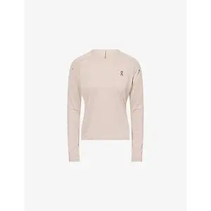 On Performance Long-sleeve Stretch-woven Top - Desert