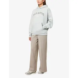 TALA Cotton-blend Hoodie With Embroidered Logo - Sage