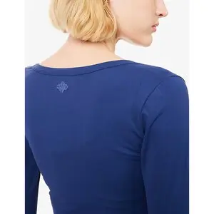 THE COUTURE CLUB Stretch-woven Sculpt Scoop-neck Top