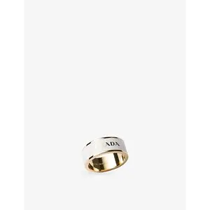 Prada Logo Enamelled Metal Ring