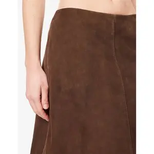 TOTEME A-line Suede Midi Skirt
