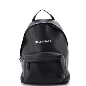 Balenciaga Leather Backpack - Black