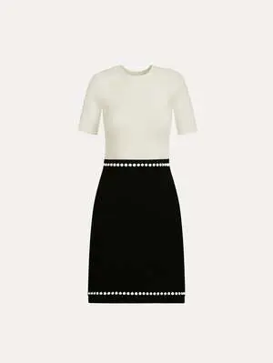 Oscar De La Renta Bubble Trim Dress