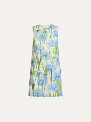 Oscar De La Renta Allium Cotton Poplin Sleeveless Mini Dress - Black