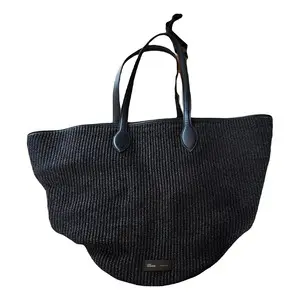 Khaite Osa Wicker Handbag - Black