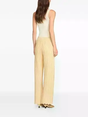 Sandro Geometric Pattern Textured Knit Trousers