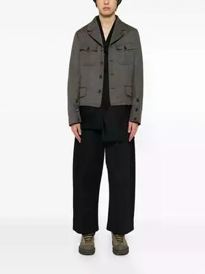 Comme Des Garçons Button-up Layered Jacket