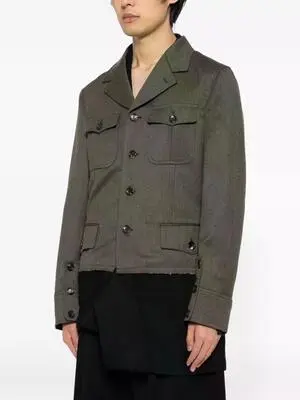 Comme Des Garçons Button-up Layered Jacket