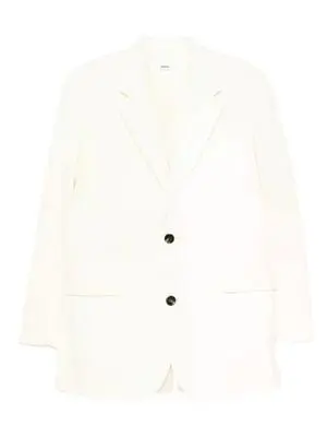 AMI Paris Single-breasted Blazer - Neutrals