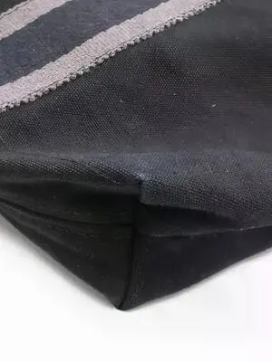 Hermès 2000s Fool Medium Striped Canvas Tote Bag