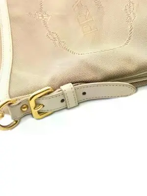 Prada Logo-detail Jacquard Shoulder Bag