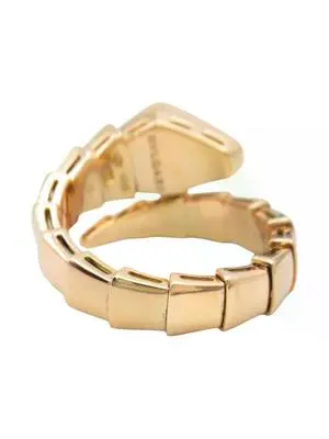BVLGARI 2010 18kt Rose Serpenti Diamond Ring - Gold