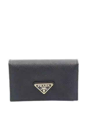 Prada 2020s Saffiano-leather Wallet - Black