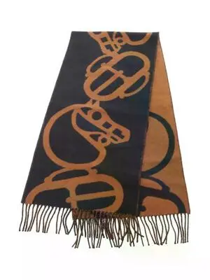 Hermès 2010s Boucles Et Camails Fringed Scarf - Black