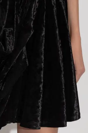 GANNI Draped Mini Skirt - Black