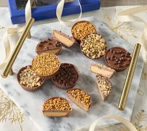 CHOCOLATE WORKS 9pc Large Peanut Butter Cups W/ Candy Toppings - One-color
