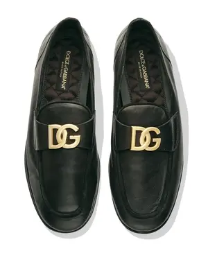 Dolce & Gabbana Calfskin Slipper Loafers - Black
