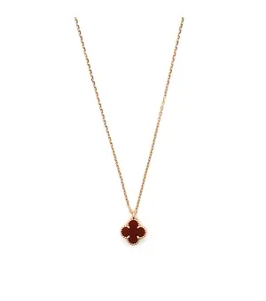VAN CLEEF & ARPELS Sweet Alhambra Pendant Necklace - Pink