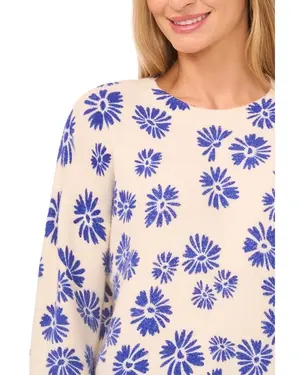CECE DUPRAZ Floral Print Sweater