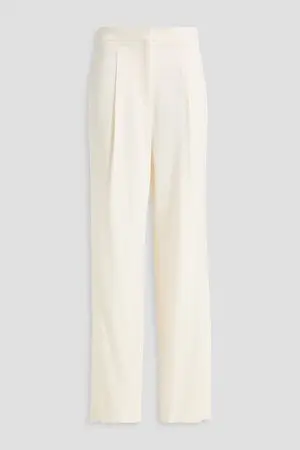 Veronica Beard Robinne Pleated Wide-leg Pants - Off-white