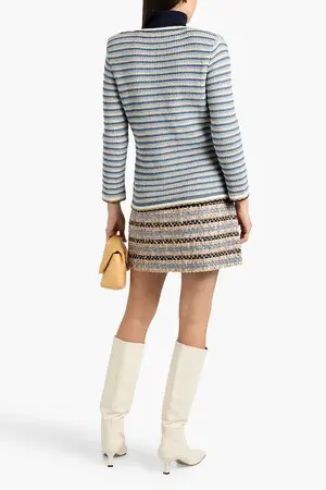 Veronica Beard Ceriani Metallic Striped Jacket